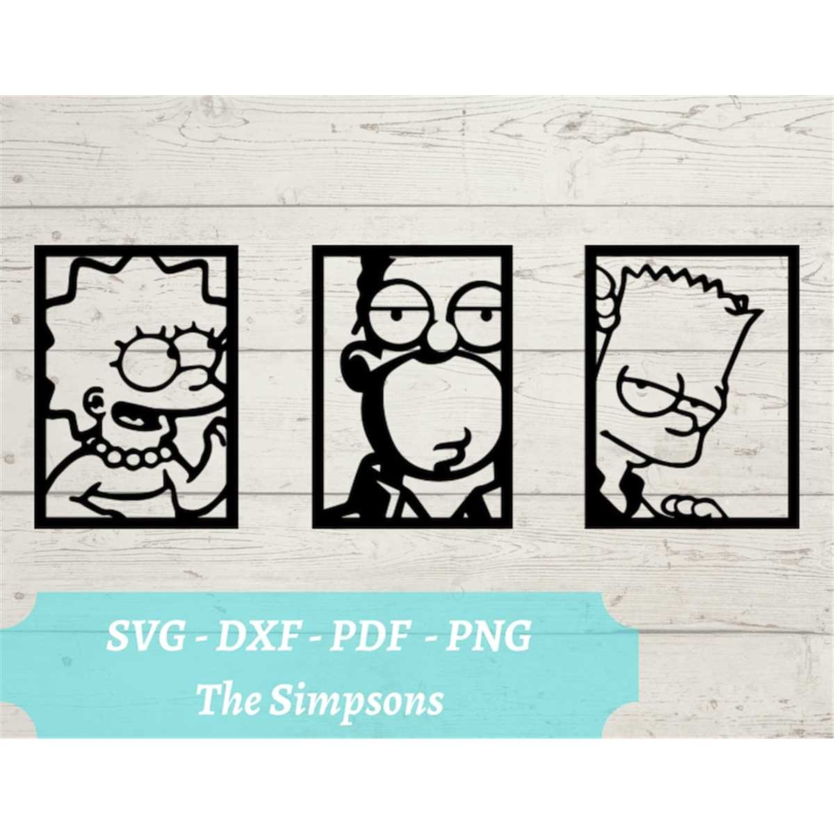 Simpsons SVG Laser Cut File, Homer, Bart, Lisa Download Digi | Inspire ...