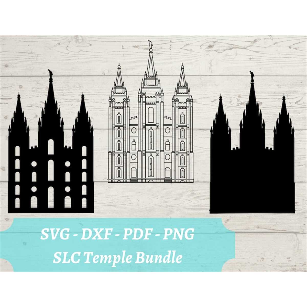 SLC Temple SVG Laser Cut File, Salt Lake City Temple Religio | Inspire ...