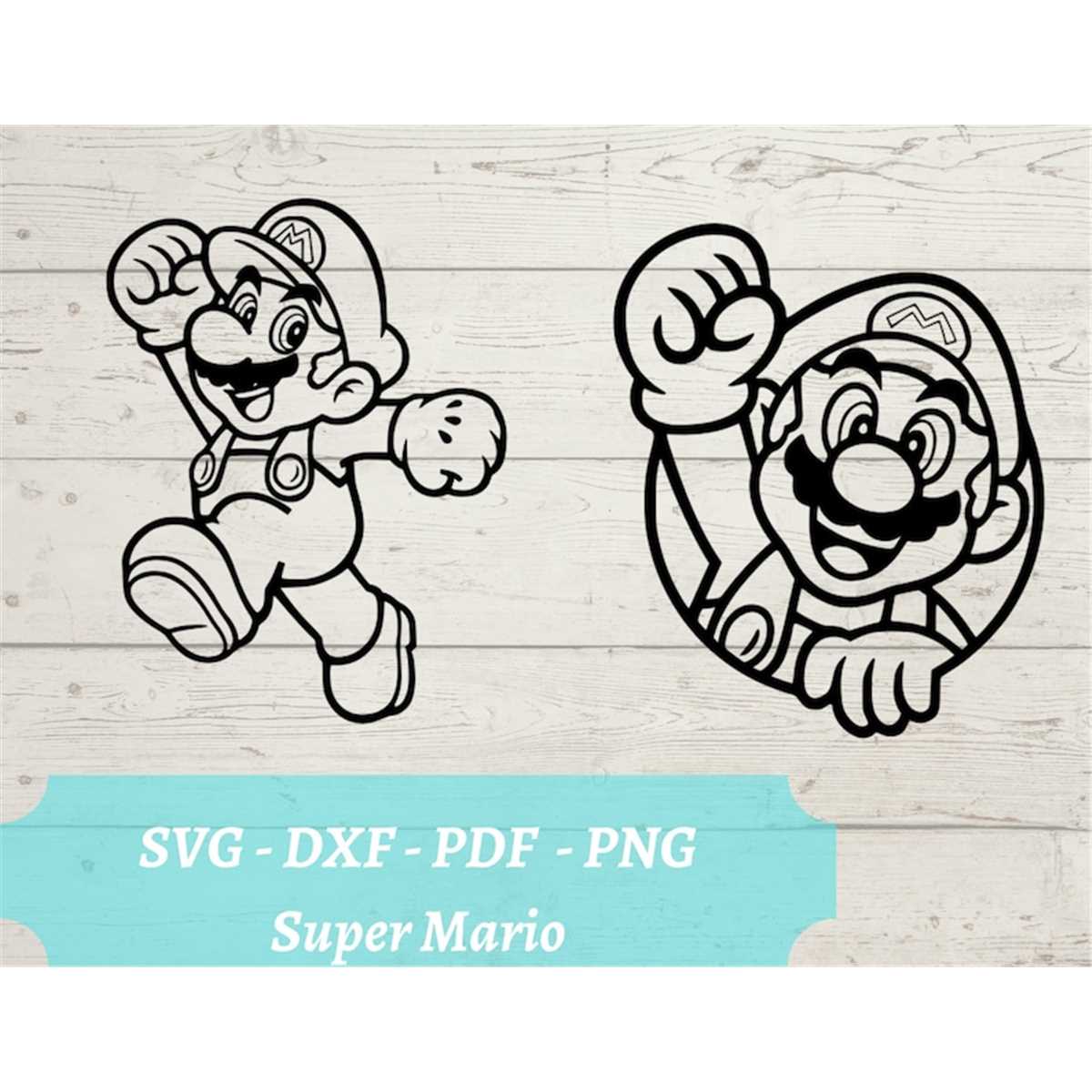 Mario SVG File, Video Game Super Mario Bros, Download Digita - Inspire Uplift