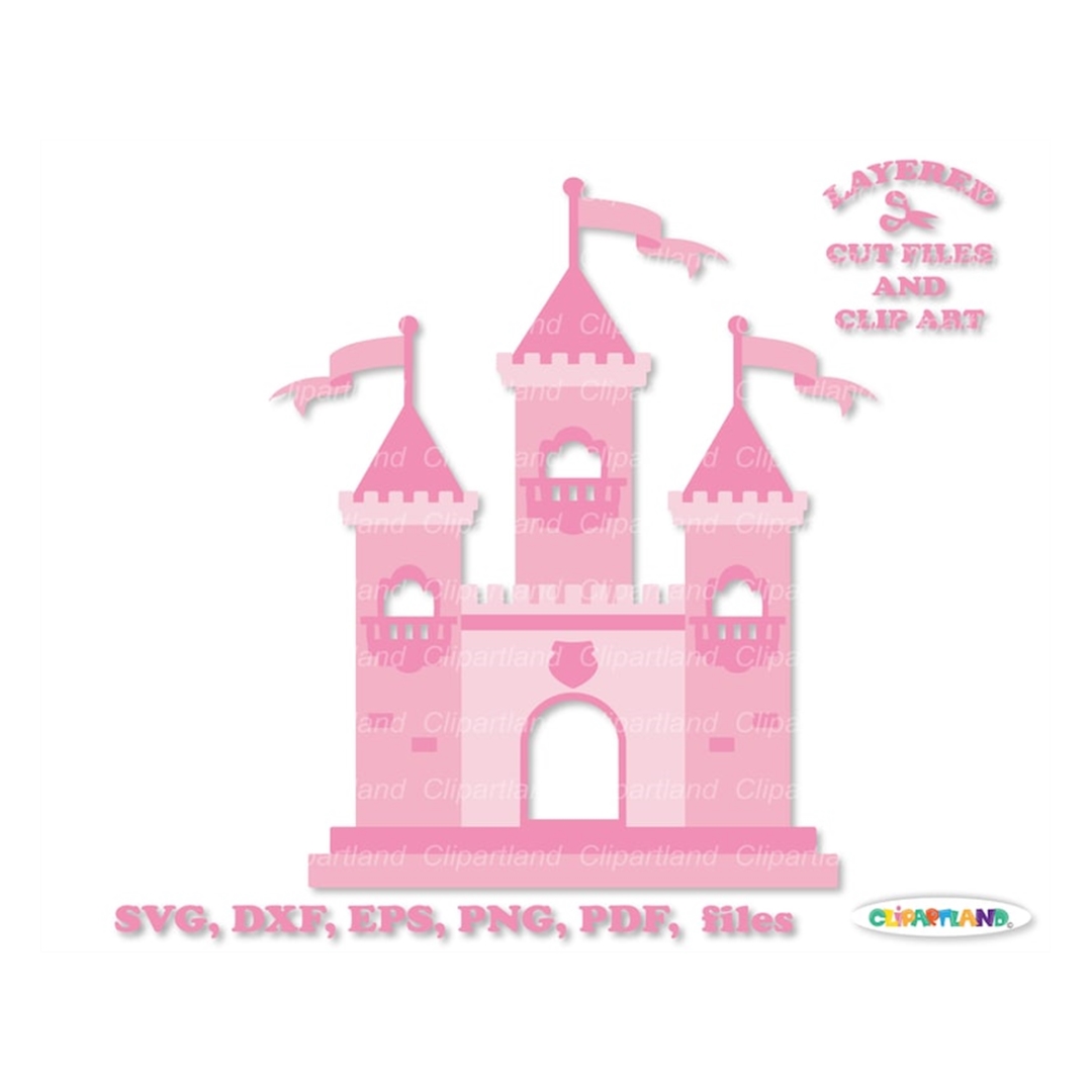 INSTANT Download. Cute pink castle svg cut file and clip art - Inspire ...