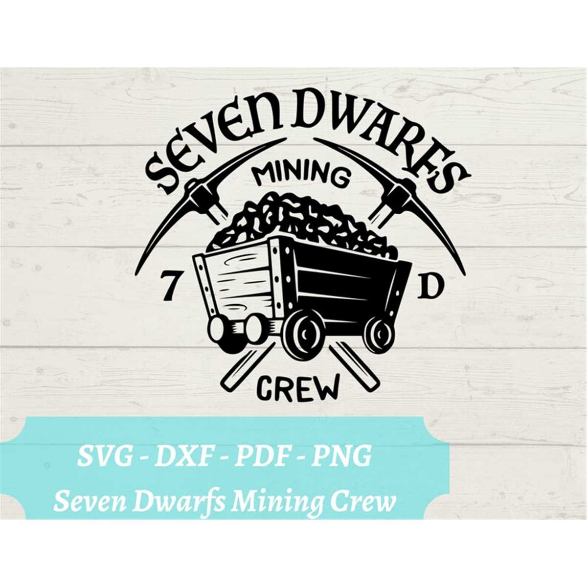 Seven Dwarfs Mining Crew SVG -Snow White 7 Dwarfs Mining Dig - Inspire ...