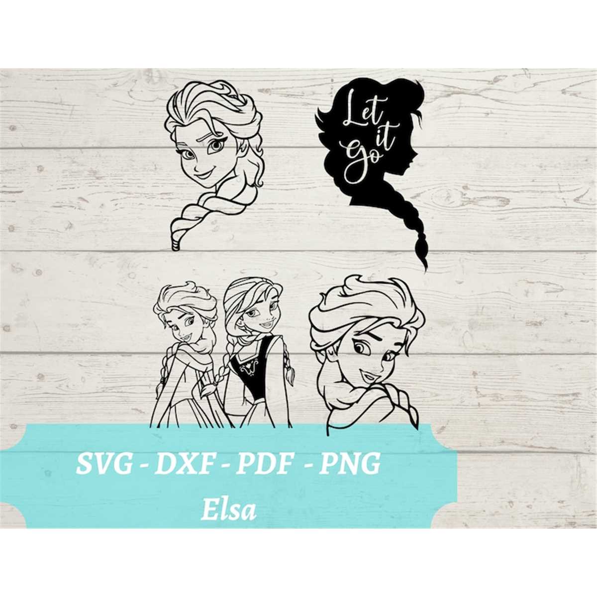 Elsa SVG Laser Cut File Bundle, Frozen Elsa and Anna Downloa | Inspire ...