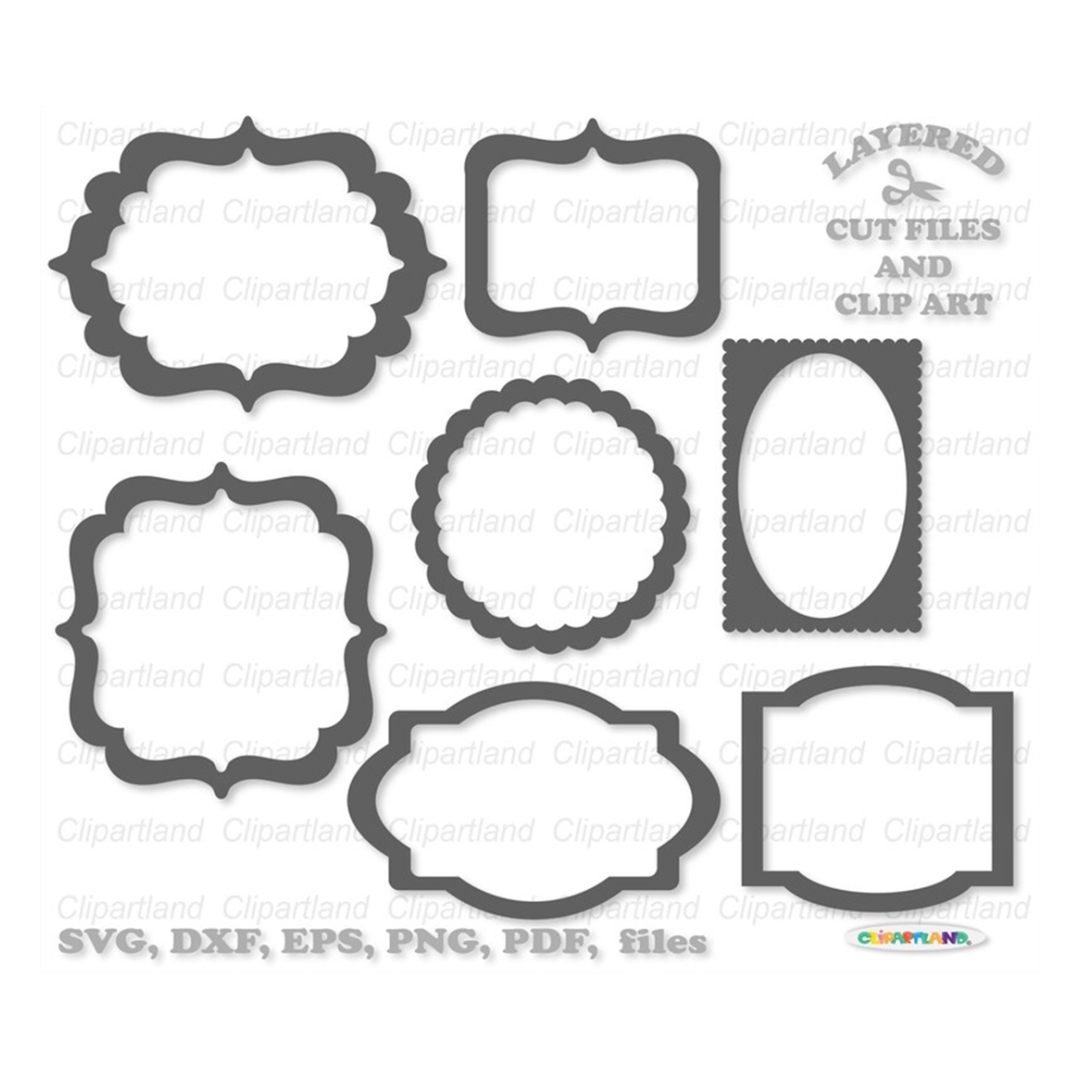 INSTANT Download. Frames svg, dxf cut files and clip art. P - Inspire ...