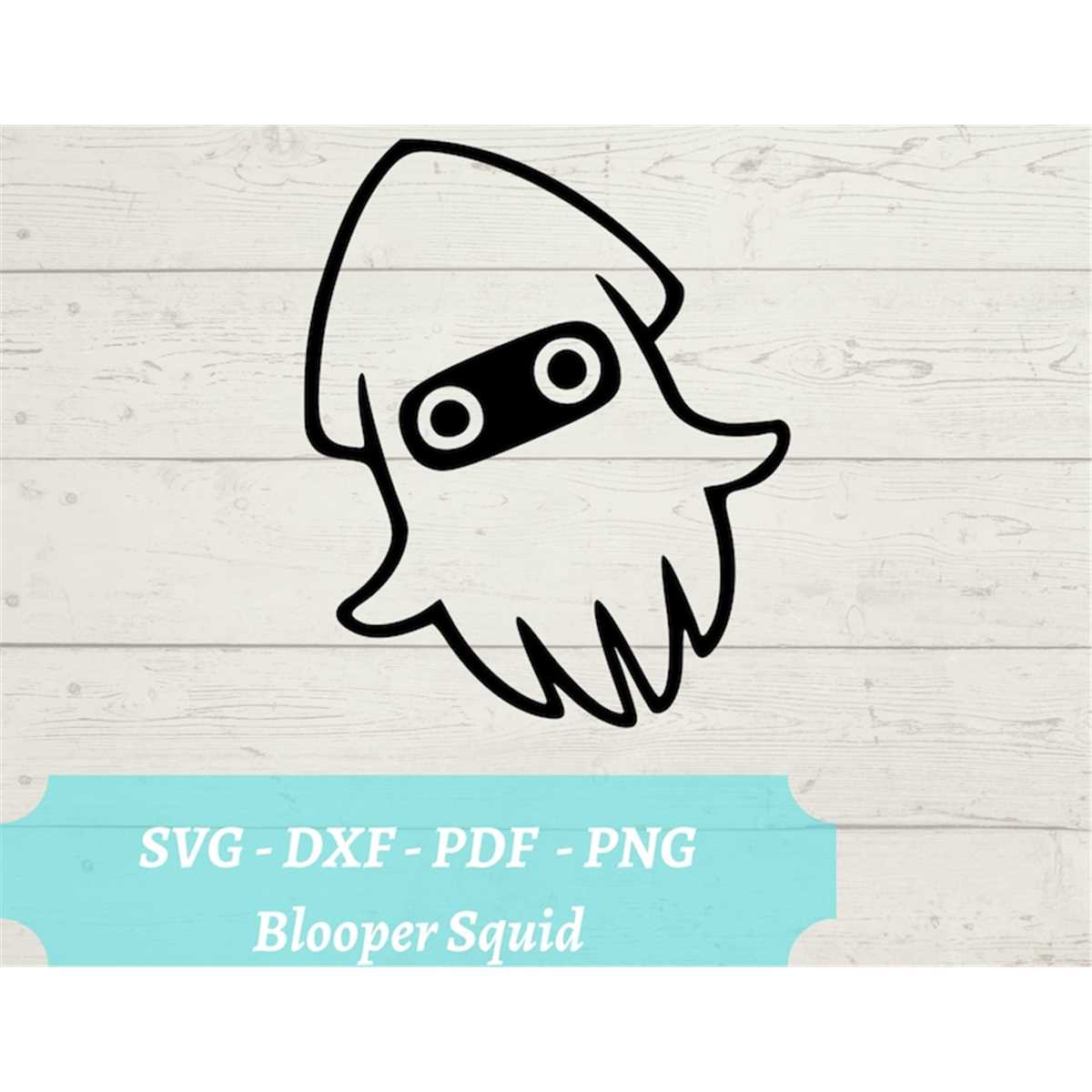 Blooper Squid SVG File, Video Game Underwater Fish from Supe - Inspire ...