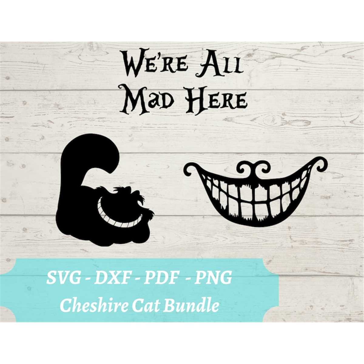 Cheshire Cat Bundle SVG Laser Cut File, Alice in Wonderland - Inspire ...