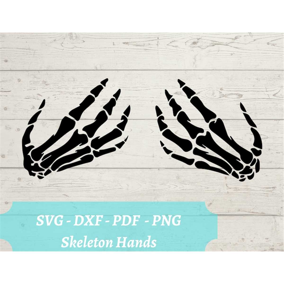 Skeleton Hands SVG Laser Cut File, Halloween Bones Download - Inspire ...