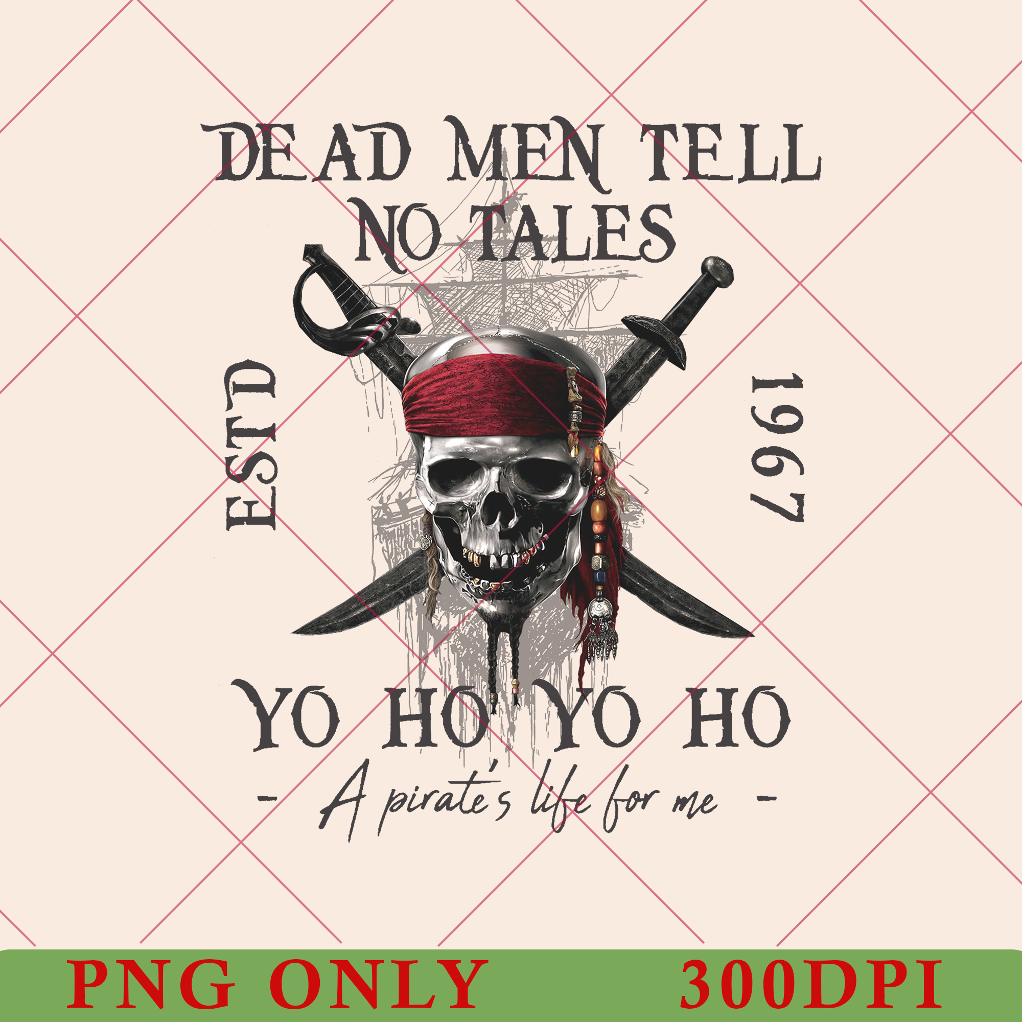 Vintage Disney Dead Men Tell No Tales Est 1967 PNG, Retro Di - Inspire ...
