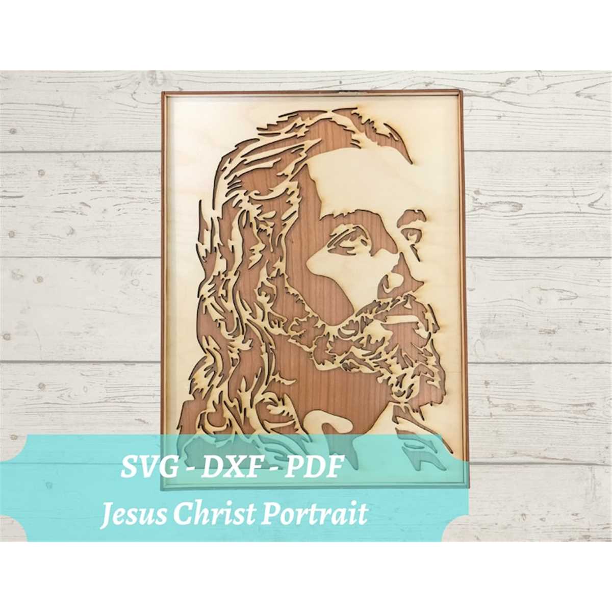 Jesus Christ Portrait, Multi-Layer SVG Laser Cut File, Jesus | Inspire ...