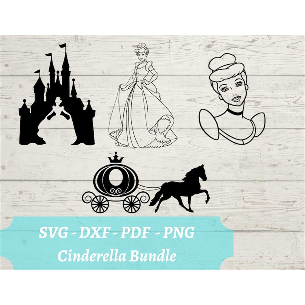Cinderella Bundle SVG - Princess, Castle, Pumpkin Coach Down - Inspire ...