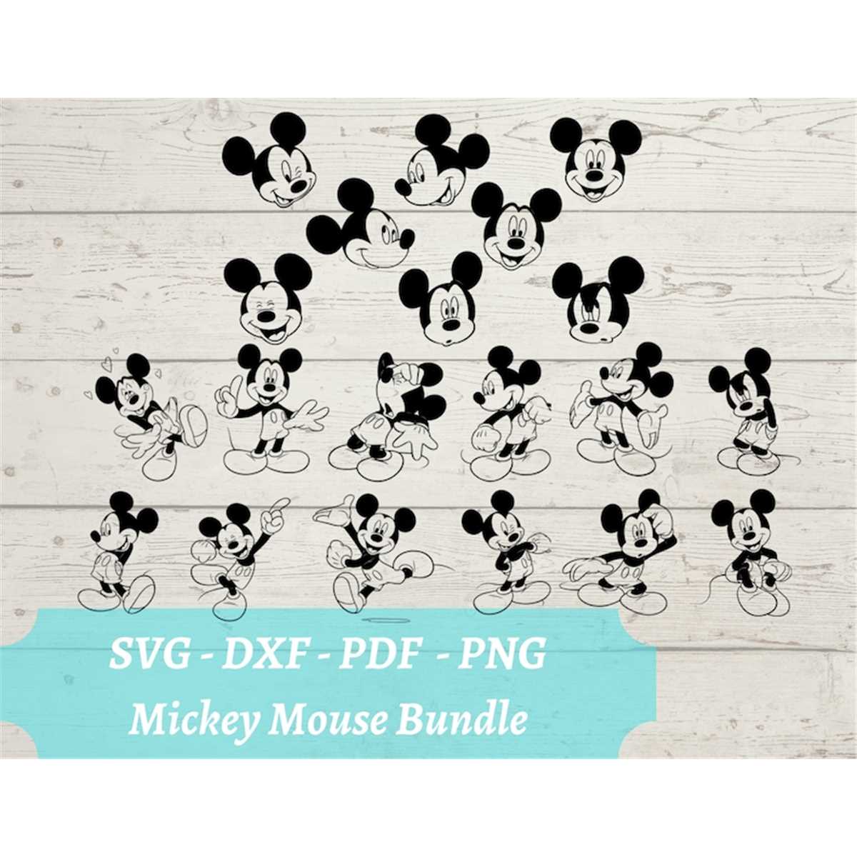 Mickey SVG Bundle - Mickey Download Digital File - svg, dxf, - Inspire ...