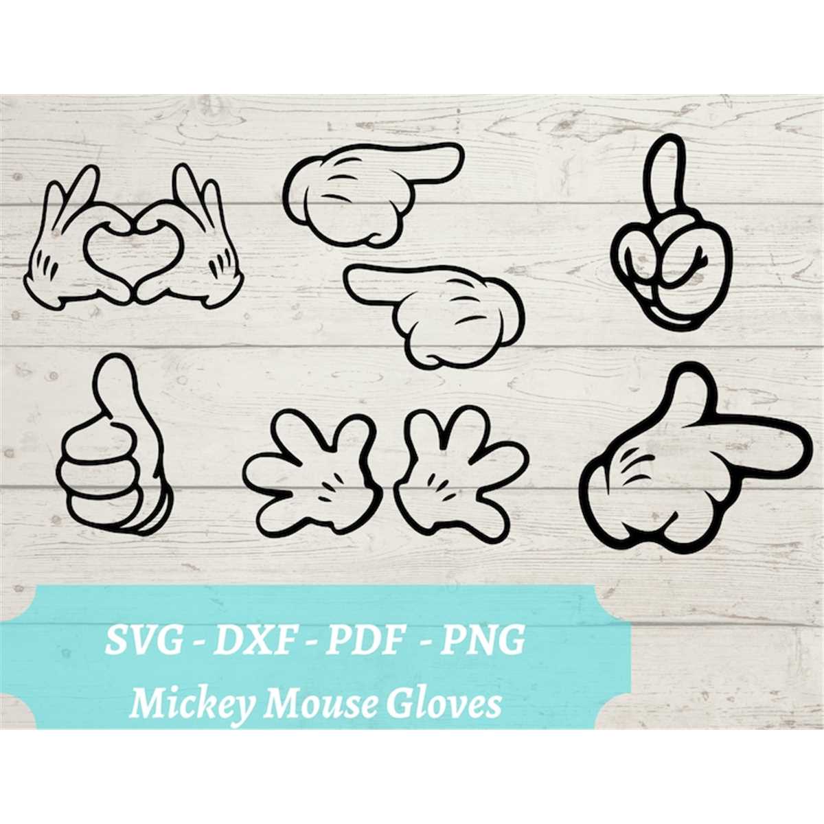 Mickey Mouse Hands Bundle SVG Laser Cut File, Download Digit | Inspire ...