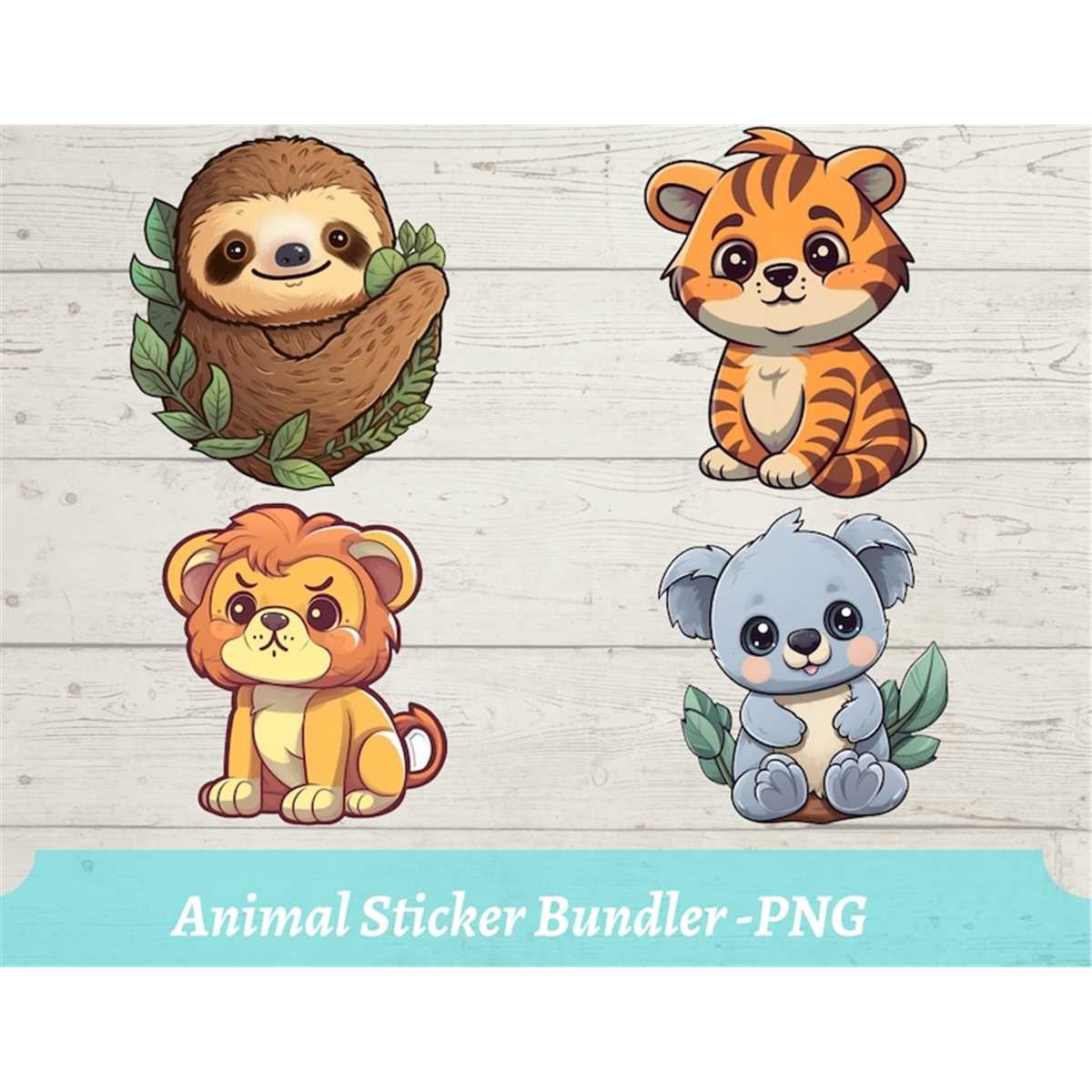 Digital animal stickers PNG File, Animal stickers Download D | Inspire ...