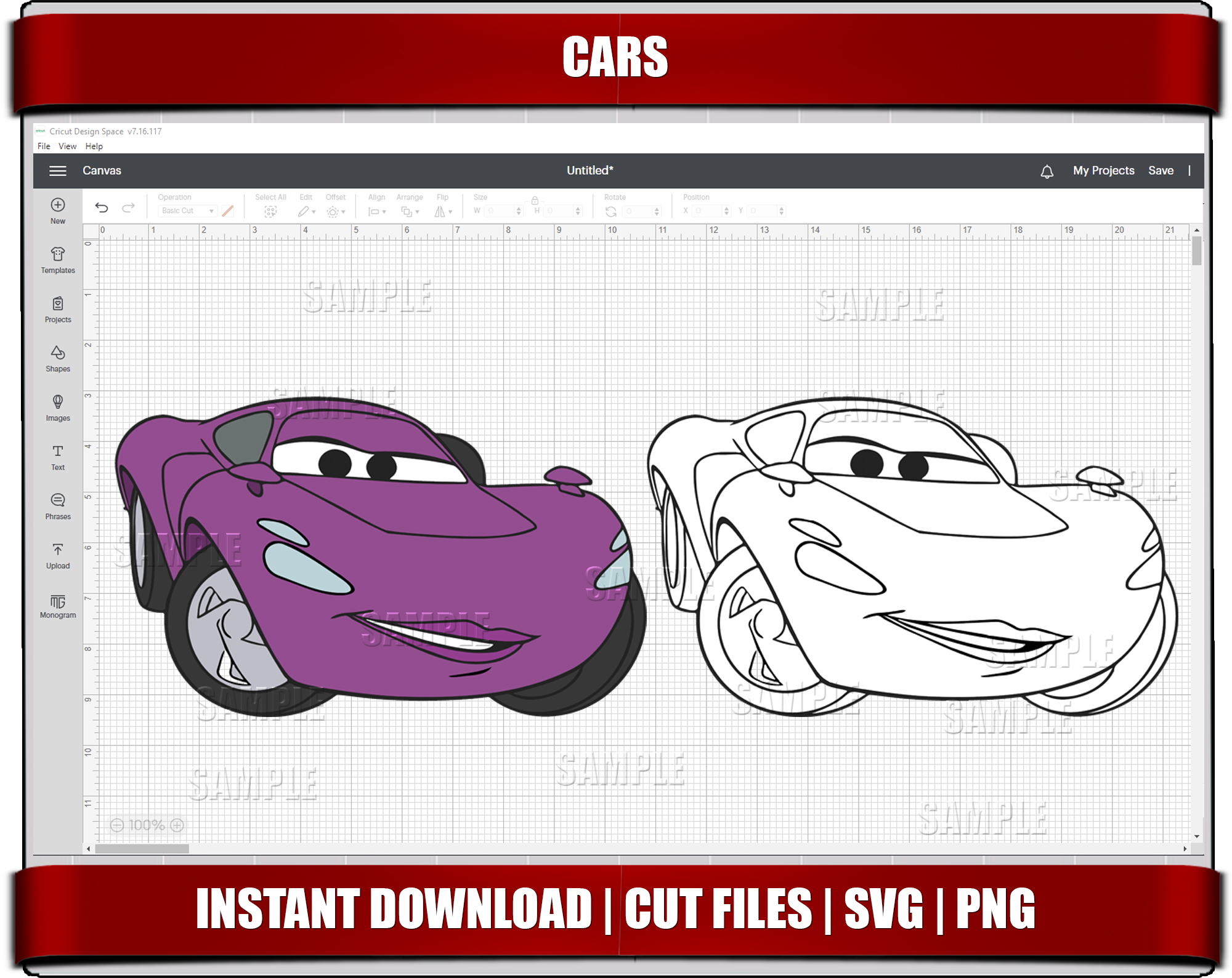 cars svg clipart, instant download, for cricut silhouette cu | Inspire ...