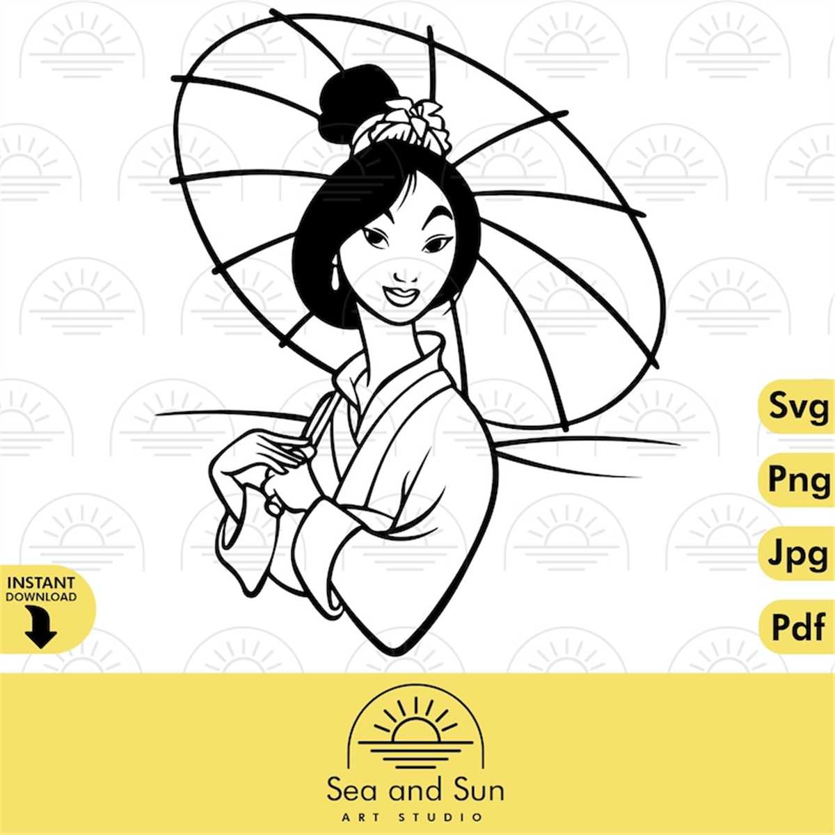 Mulan Princess Vector Svg Mulan Disneyland Ears Svg Png Clip - Inspire ...