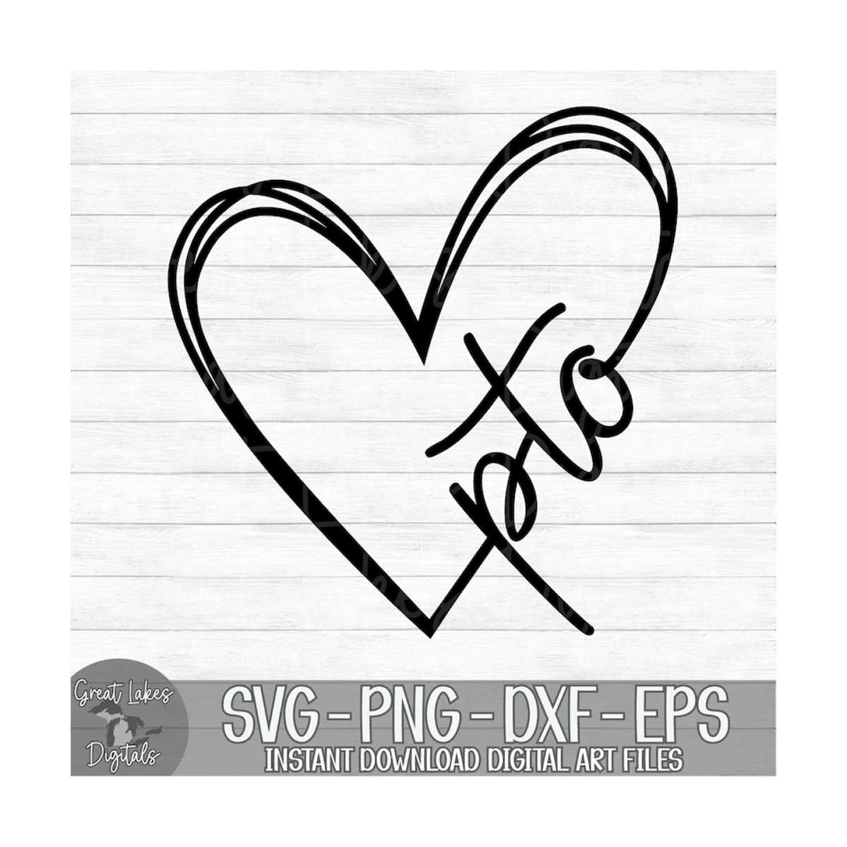 PTO Heart - Instant Digital Download - svg, png, dxf, and ep | Inspire ...
