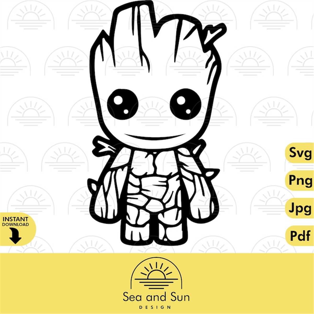 I am Groot Vector Svg Clip art Files, Guardians of the Galax | Inspire ...