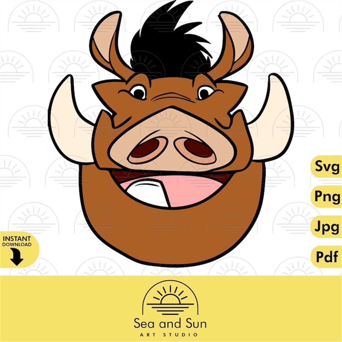 Lion King Vector Svg, Pumbaa Disneyland Ears Svg, Png The L - Inspire ...
