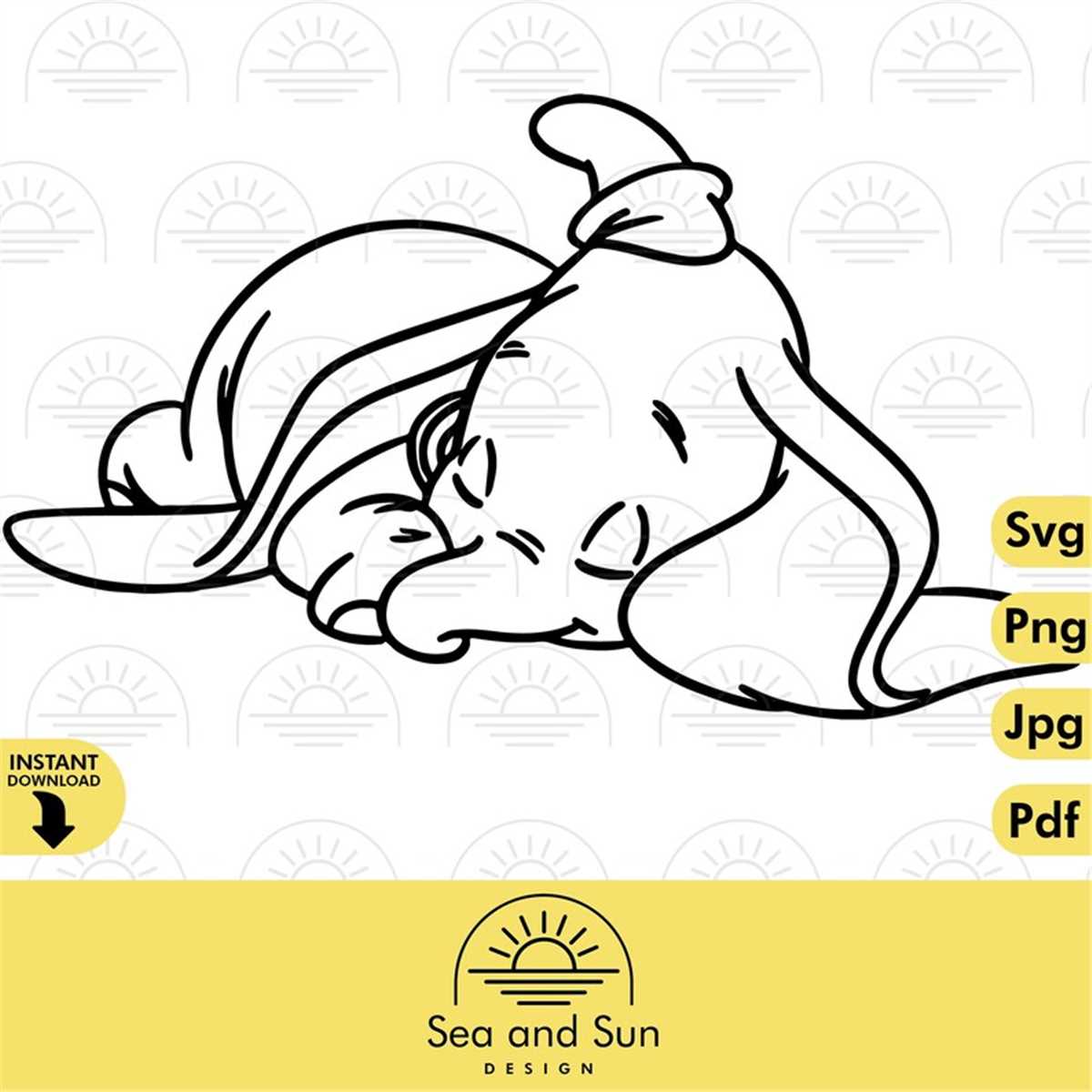 Vector Dumbo Svg Clip art Files, Dumbo Head, Disneyland Ears | Inspire ...