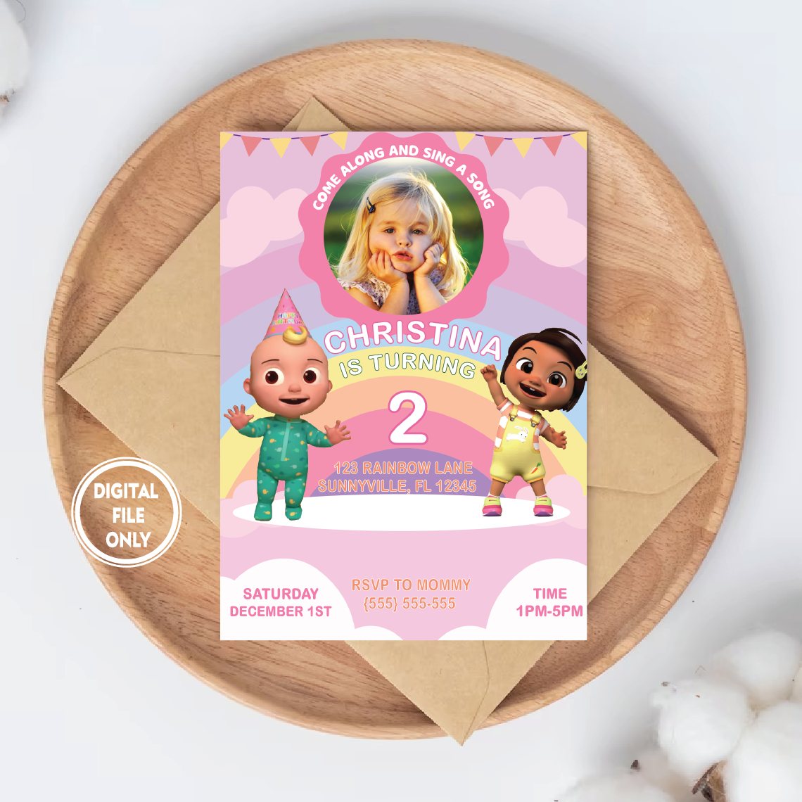 Personalized File Coco Baby Birthday Invitation | Custom Coc | Inspire ...