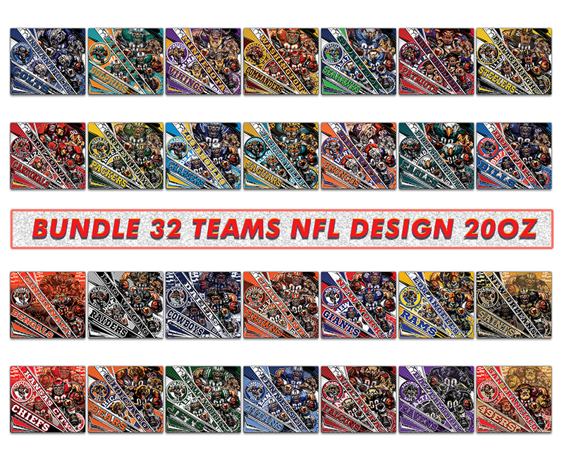 NFL Bundle Tumbler Wrap , NFL Png, NFL Tumbler Png,NFL 20 oz | Inspire ...