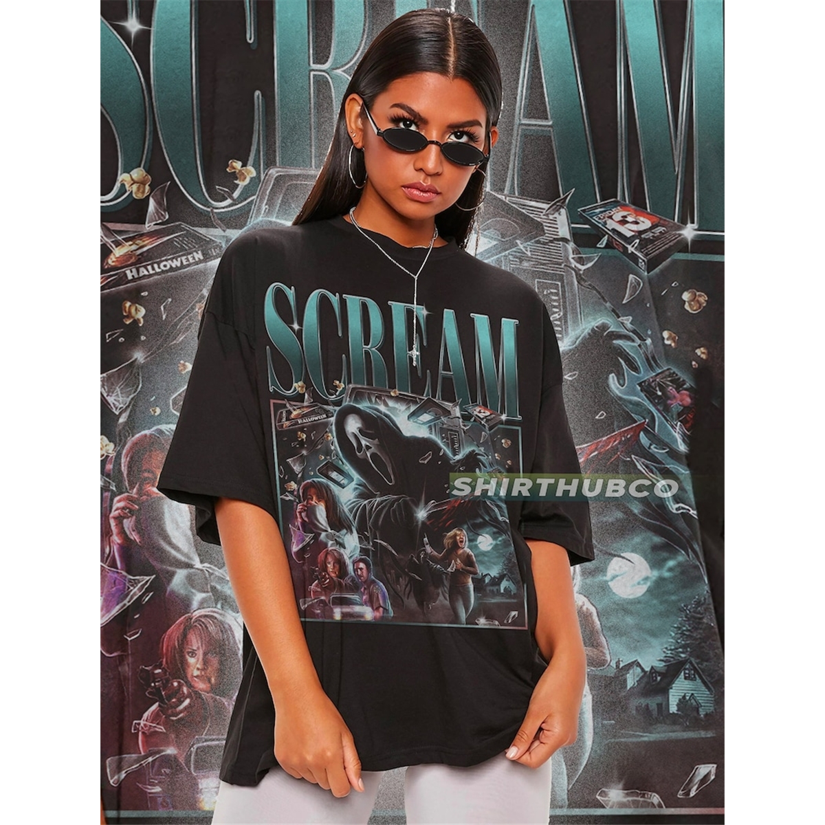 Scream Retro Shirt, Scary Horror Tees, Let's Watch Scary Mov - Inspire ...