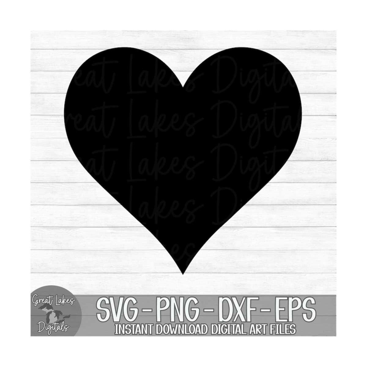 Heart - Instant Digital Download - svg, png, dxf, and eps fi | Inspire ...