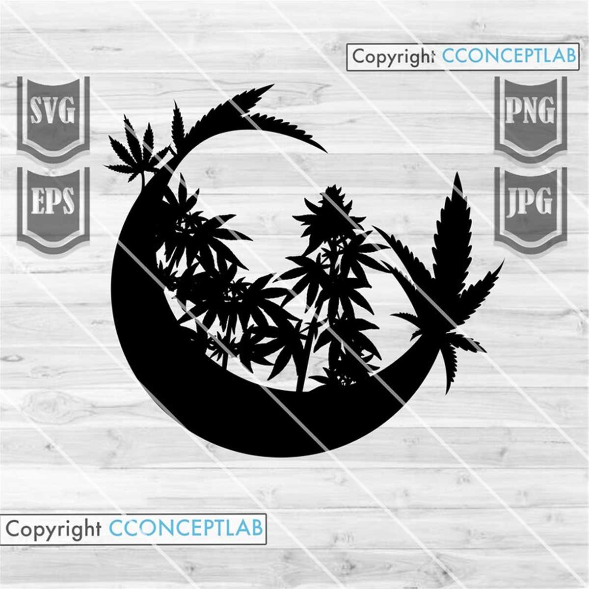 Moon Cannabis Svg File || Weed Svg || High as the Moon || Ma | Inspire ...