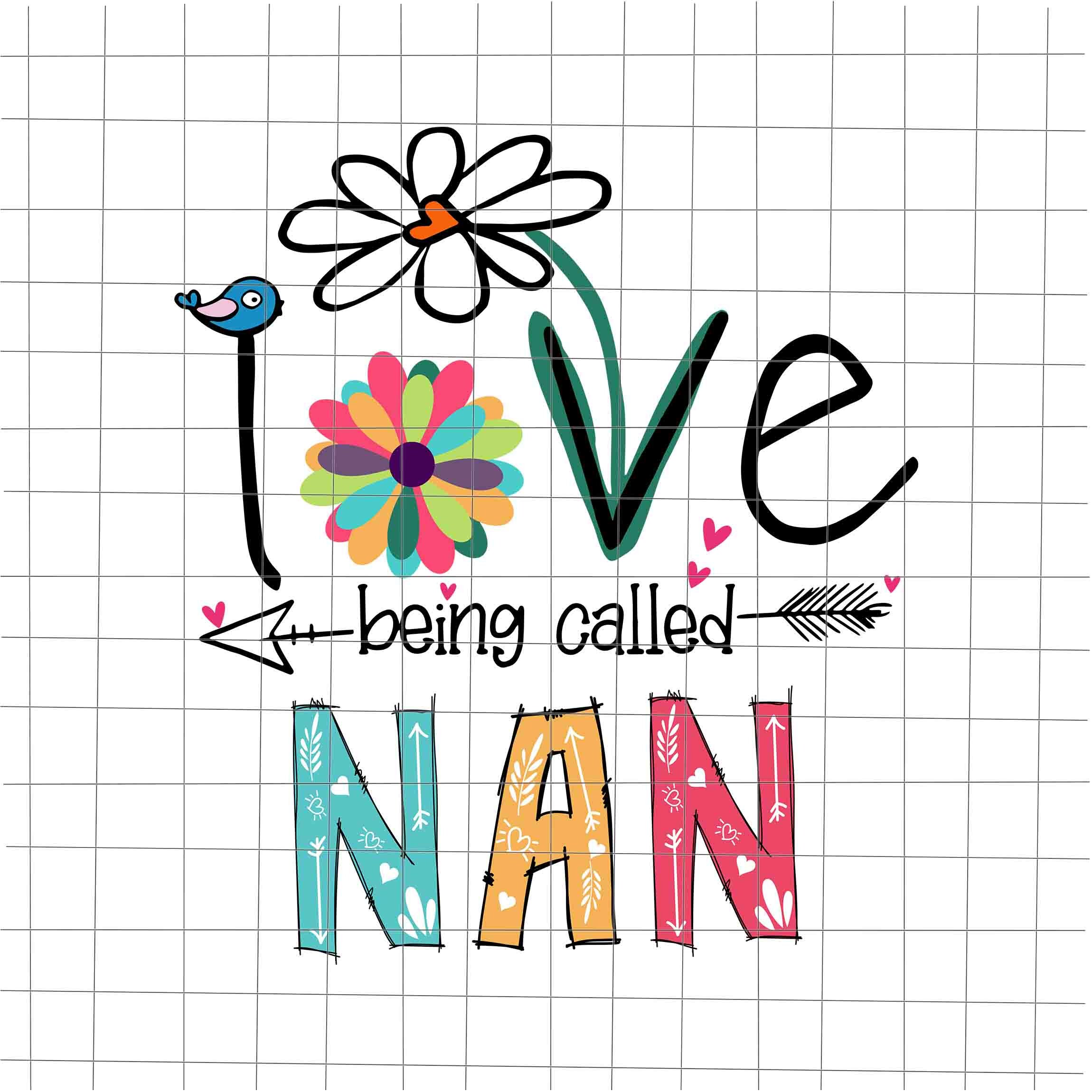 I Love Being Called Nan Svg, Love Grandma Svg, Grandma quote - Inspire ...