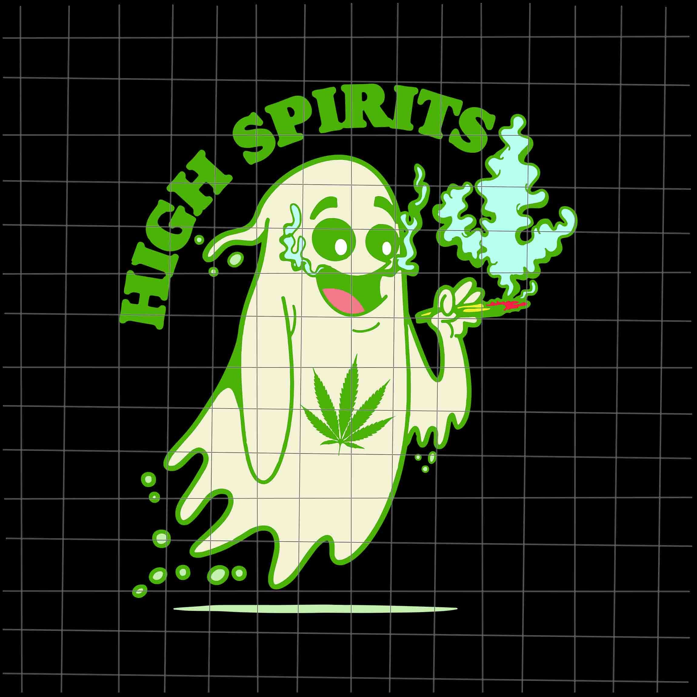 Marijuana Cannabis Ghost Halloween Svg, Cannabis Ghost Svg, | Inspire ...