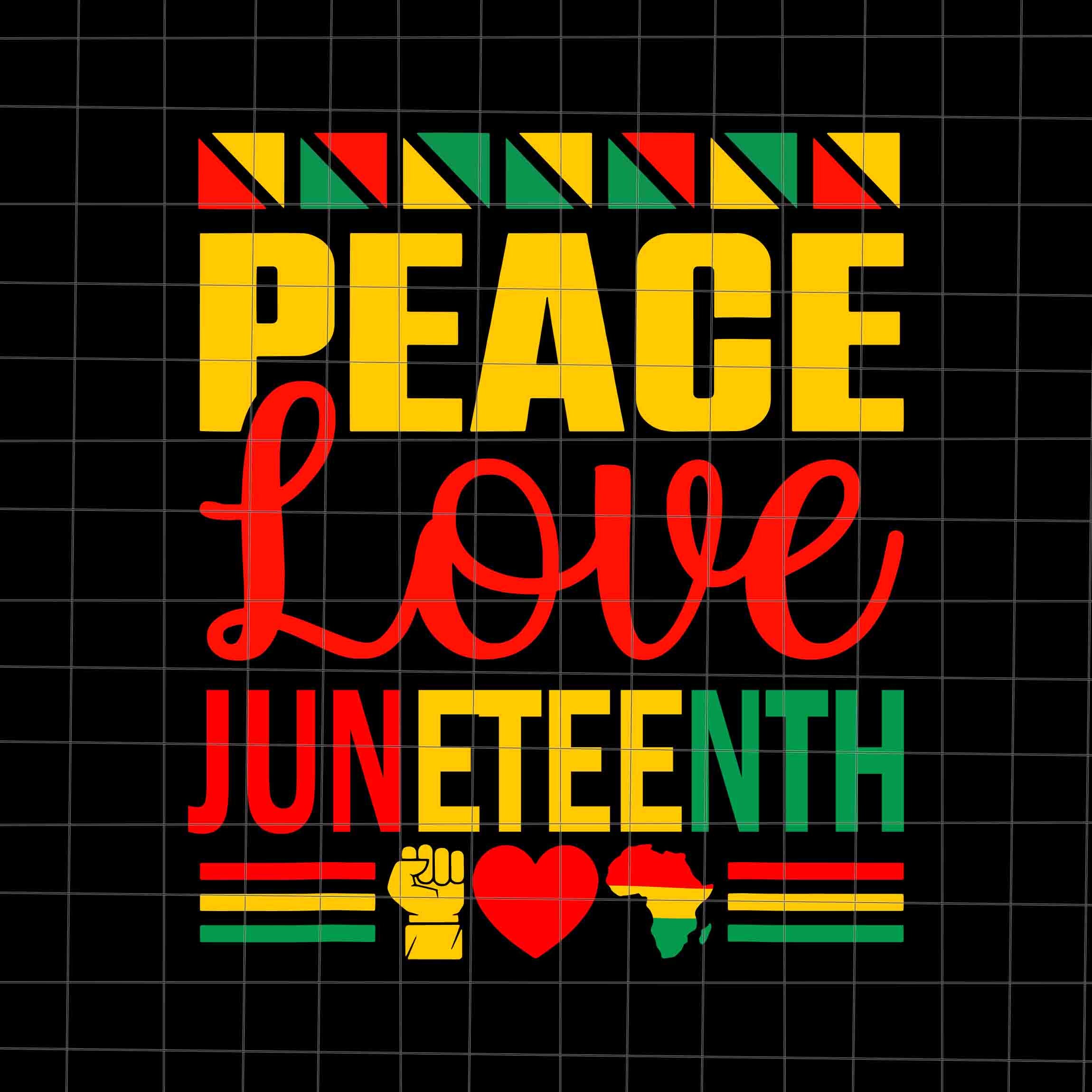Peace Love & Juneteenth Svg, Juneteenth Day Svg, Black Histo | Inspire ...
