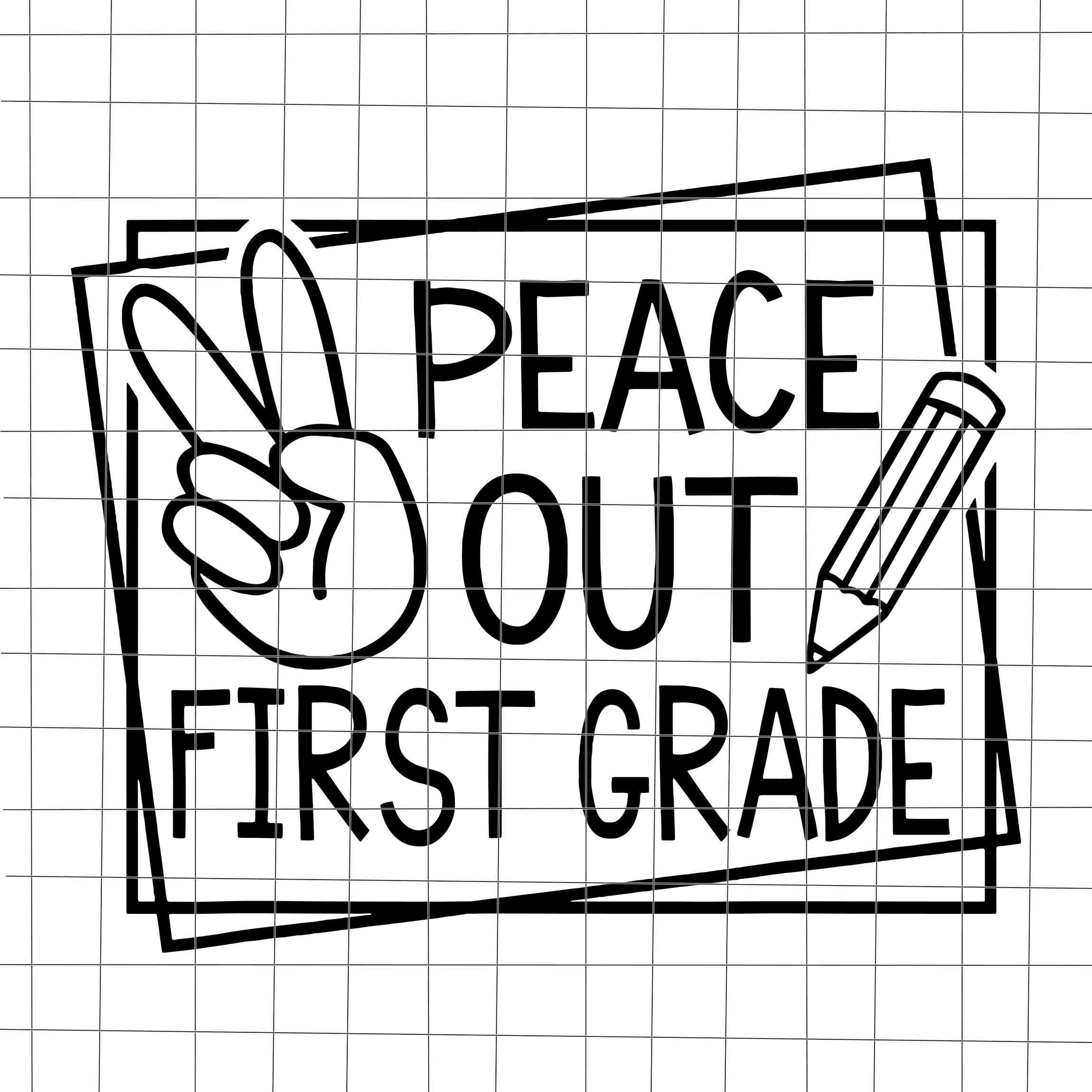 Peace Out First Grade Svg, Summer Break Svg, Last Day Of Sch | Inspire ...