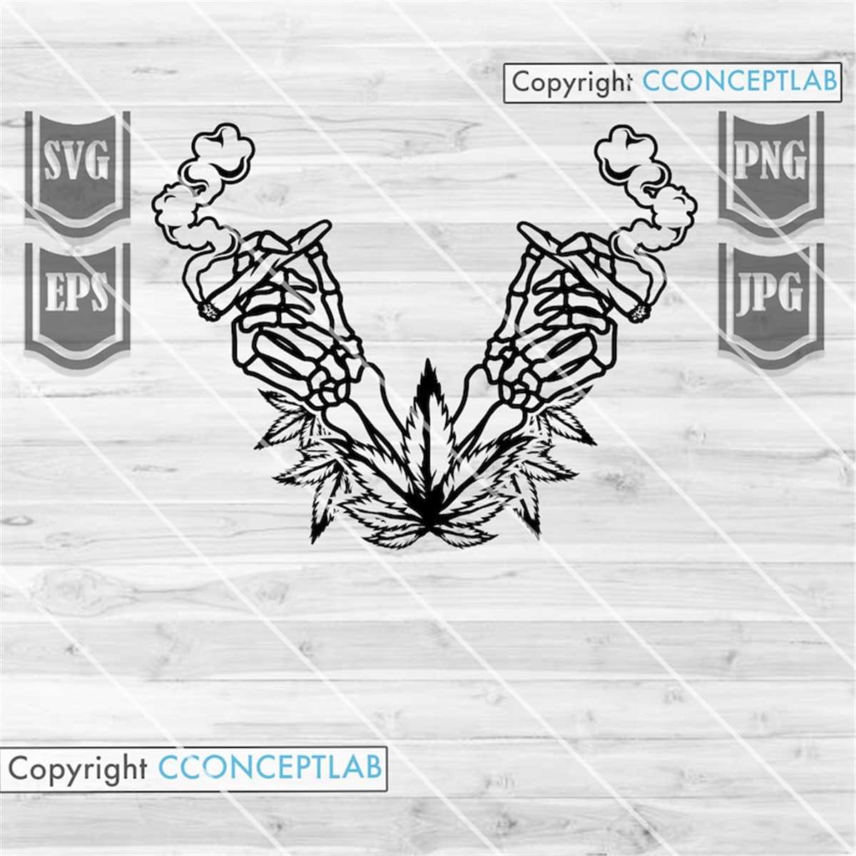 Skeleton Hands Smoking Joint svg | Marijuana Cutfile | Weed | Inspire ...