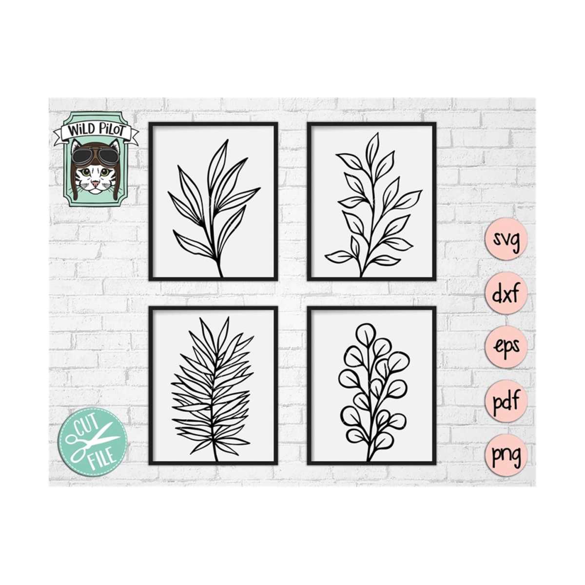 Leaves SVG, Plants SVG files, Leaf cut file, Plant cut file, - Inspire ...