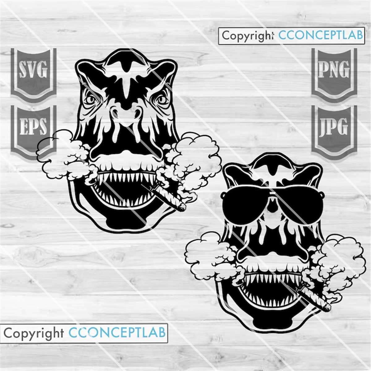 Dinosaur Smoking Weed svg | High Dino Clipart | Dope Tyranno - Inspire ...