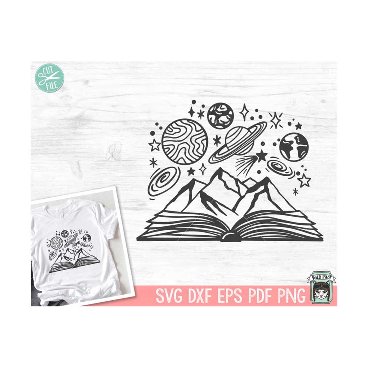 Book SVG, Reading SVG, Sci Fi SVG, Solar System svg, Planets | Inspire ...