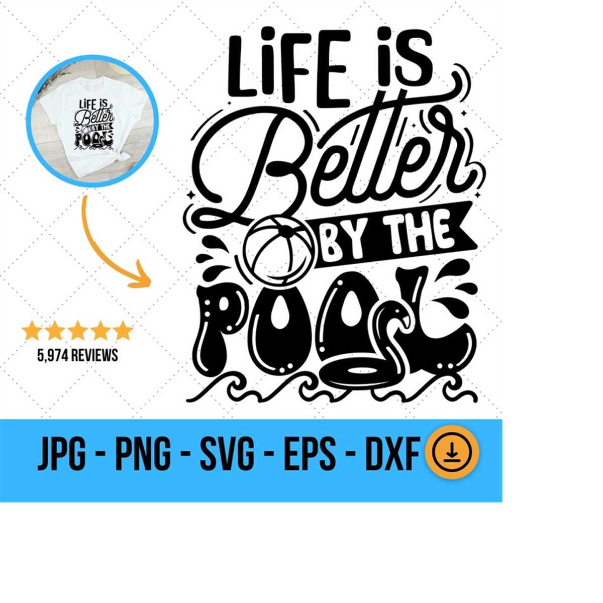 Swimming Pool Svg, At The Pool Svg, Pool House Decor, Family - Inspire ...