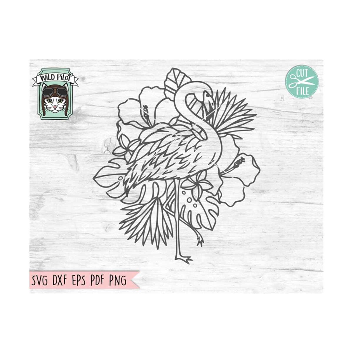 Flamingo SVG Cut File, Flamingo Face SVG, Flamingo Tropical - Inspire ...