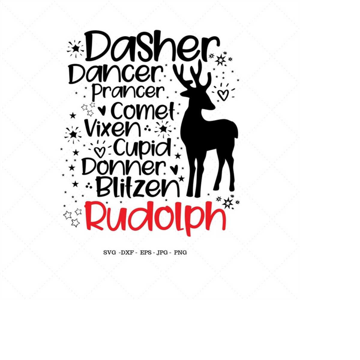Rudolph Svg Red Nosed Reindeer Christmas Reindeer Svg Hom Inspire Uplift