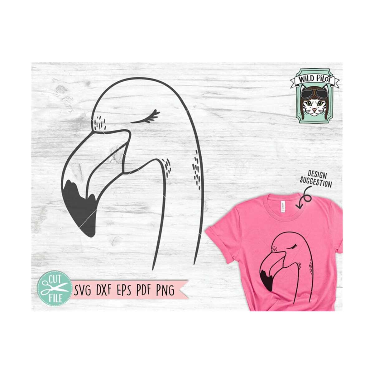 Flamingo svg file, Flamingo cut file, Animal Face, Cute Flam | Inspire ...