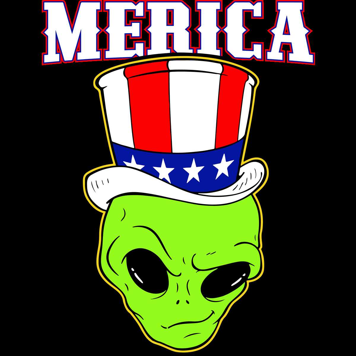 Uncle Sam Alien American Flag SVG, 4th Of July SVG | Inspire Uplift