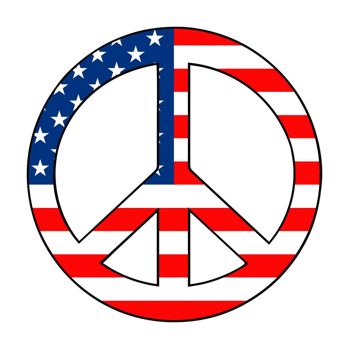 American Flag Peace Sign Symbol SVG, Fourth Of July SVG | Inspire Uplift