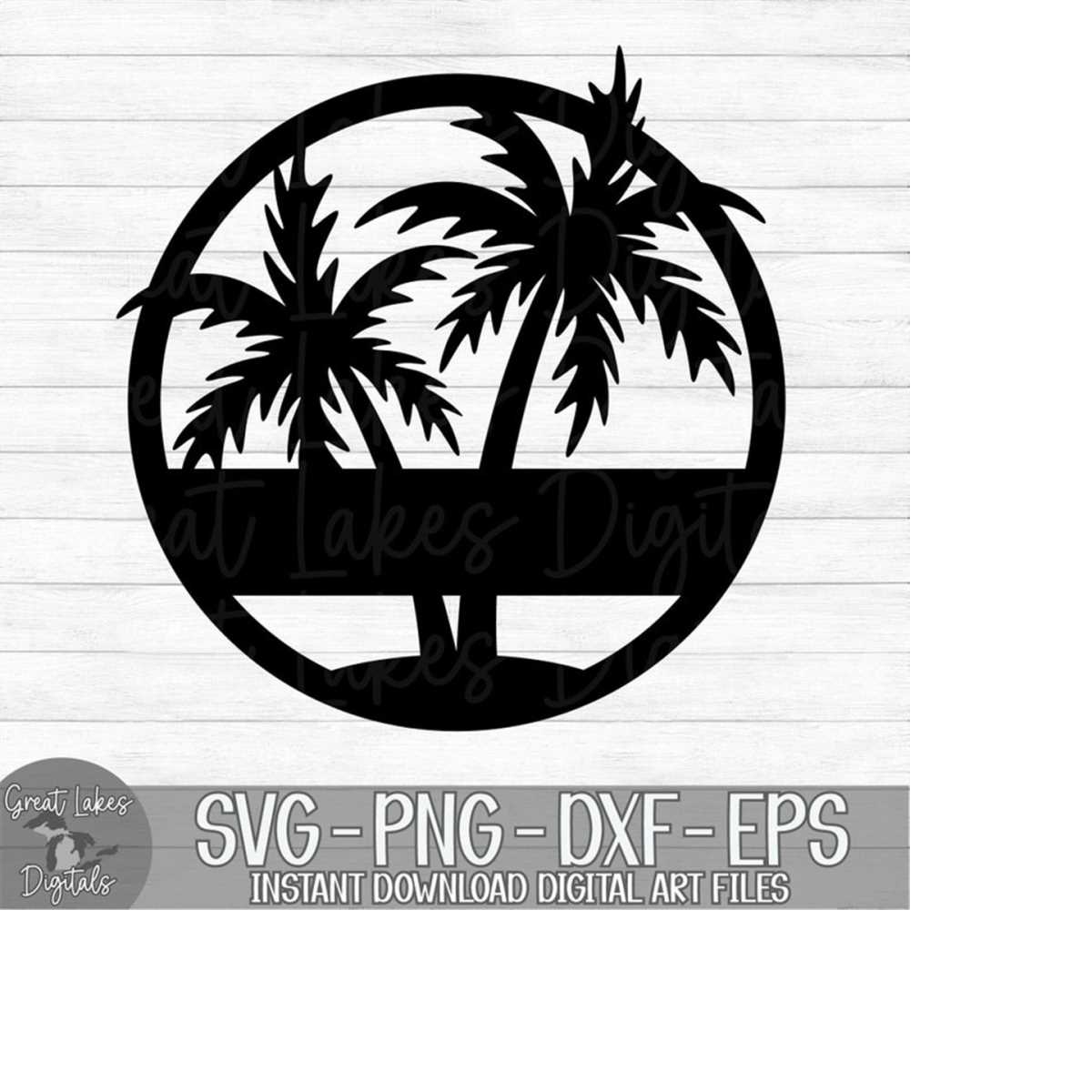Palm Trees - Instant Digital Download - svg, png, dxf, and e | Inspire ...