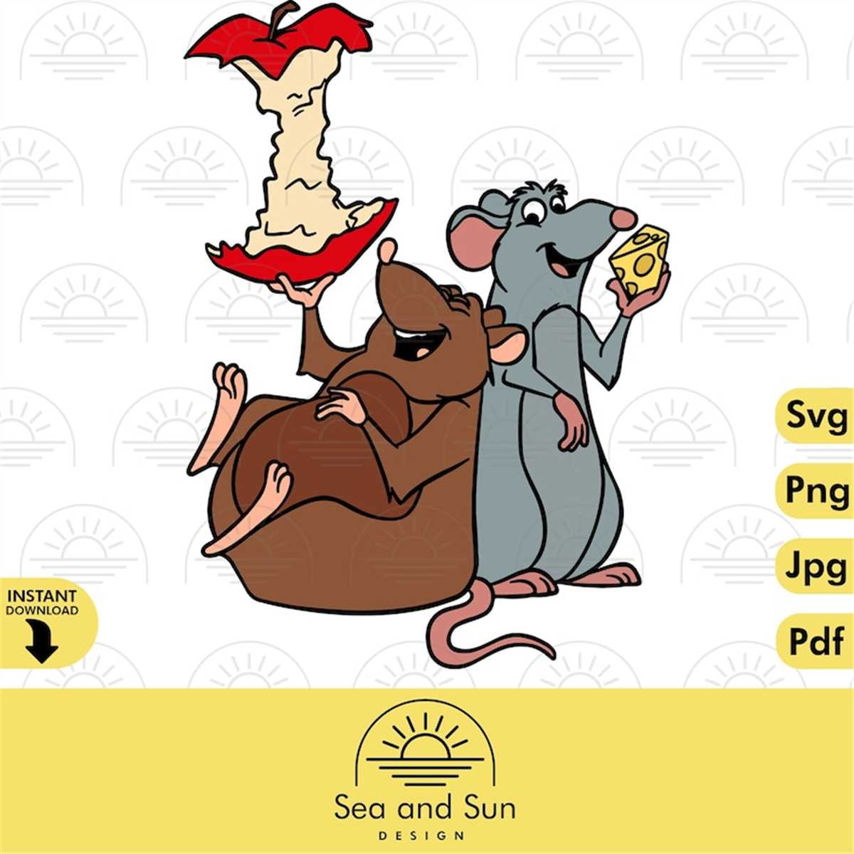 Vector Emile and Remi Svg Clip art Files, Ratatouille, Disn - Inspire ...