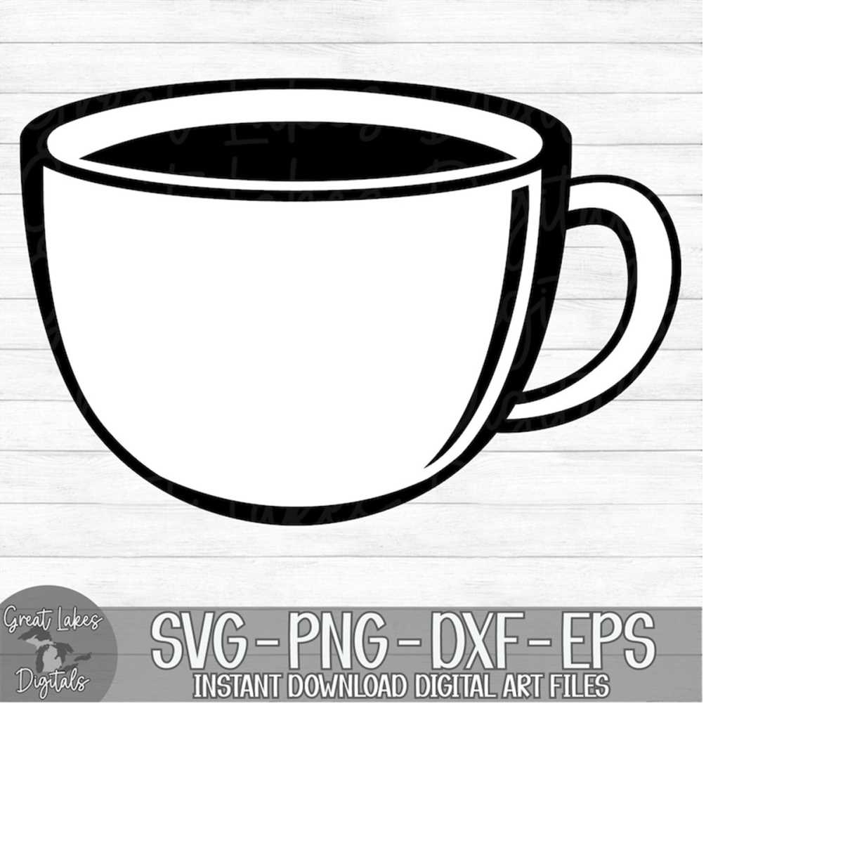 Coffee Cup - Instant Digital Download - svg, png, dxf, and e | Inspire ...