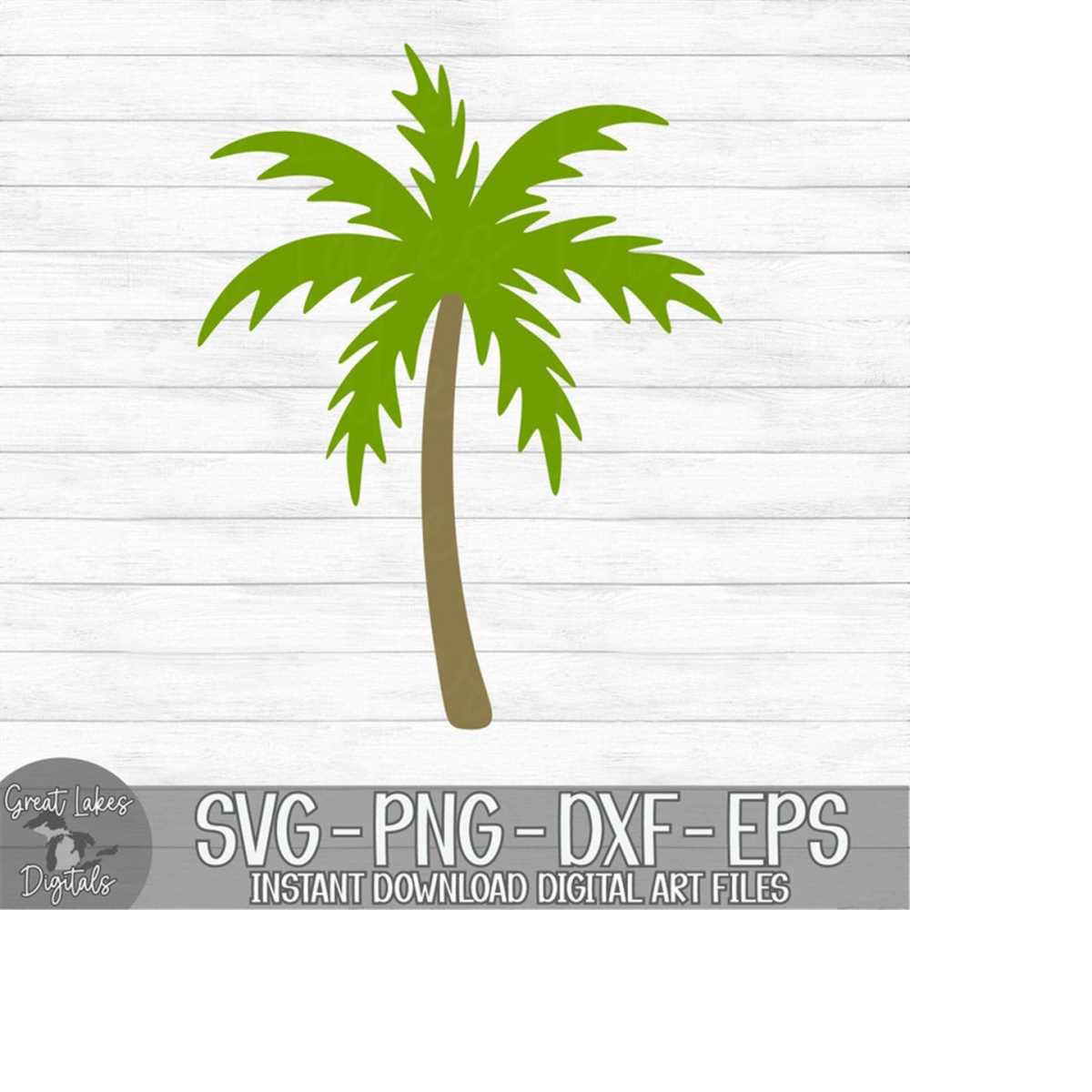 Palm Tree - Instant Digital Download - svg, png, dxf, and ep | Inspire ...