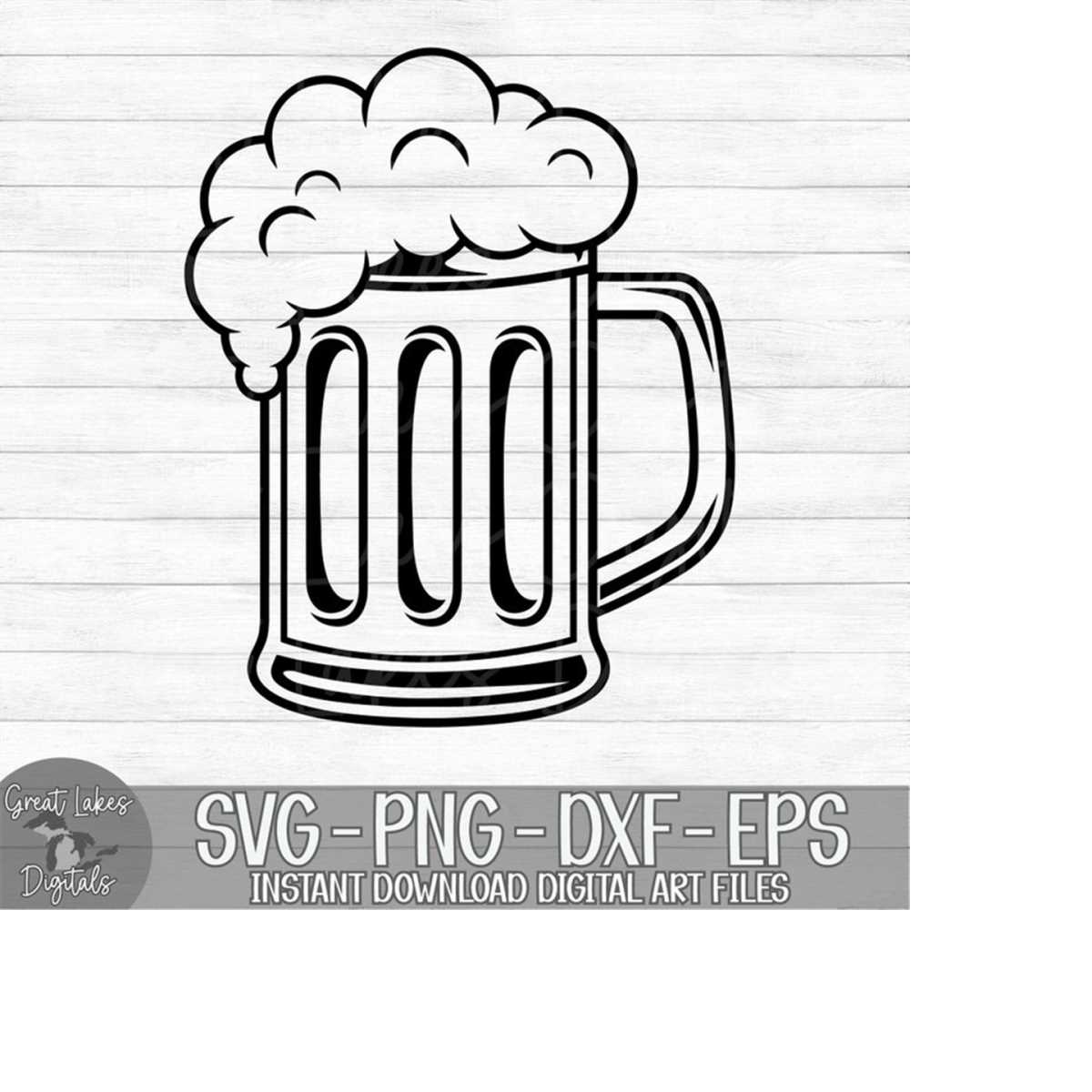 Beer Mug - Instant Digital Download - svg, png, dxf, and eps | Inspire ...