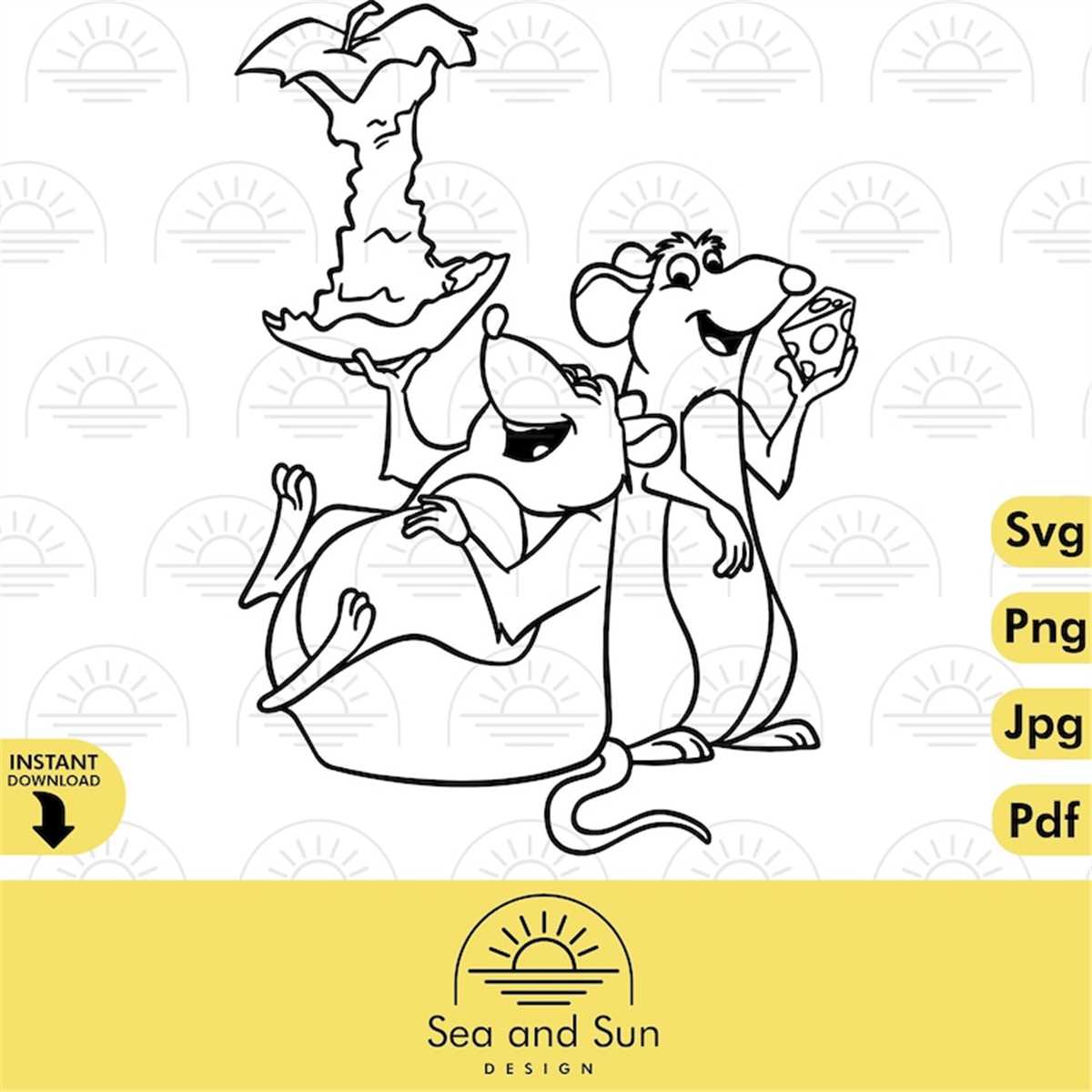 Vector Emile and Remi Svg Clip art Files, Ratatouille, Disn - Inspire ...