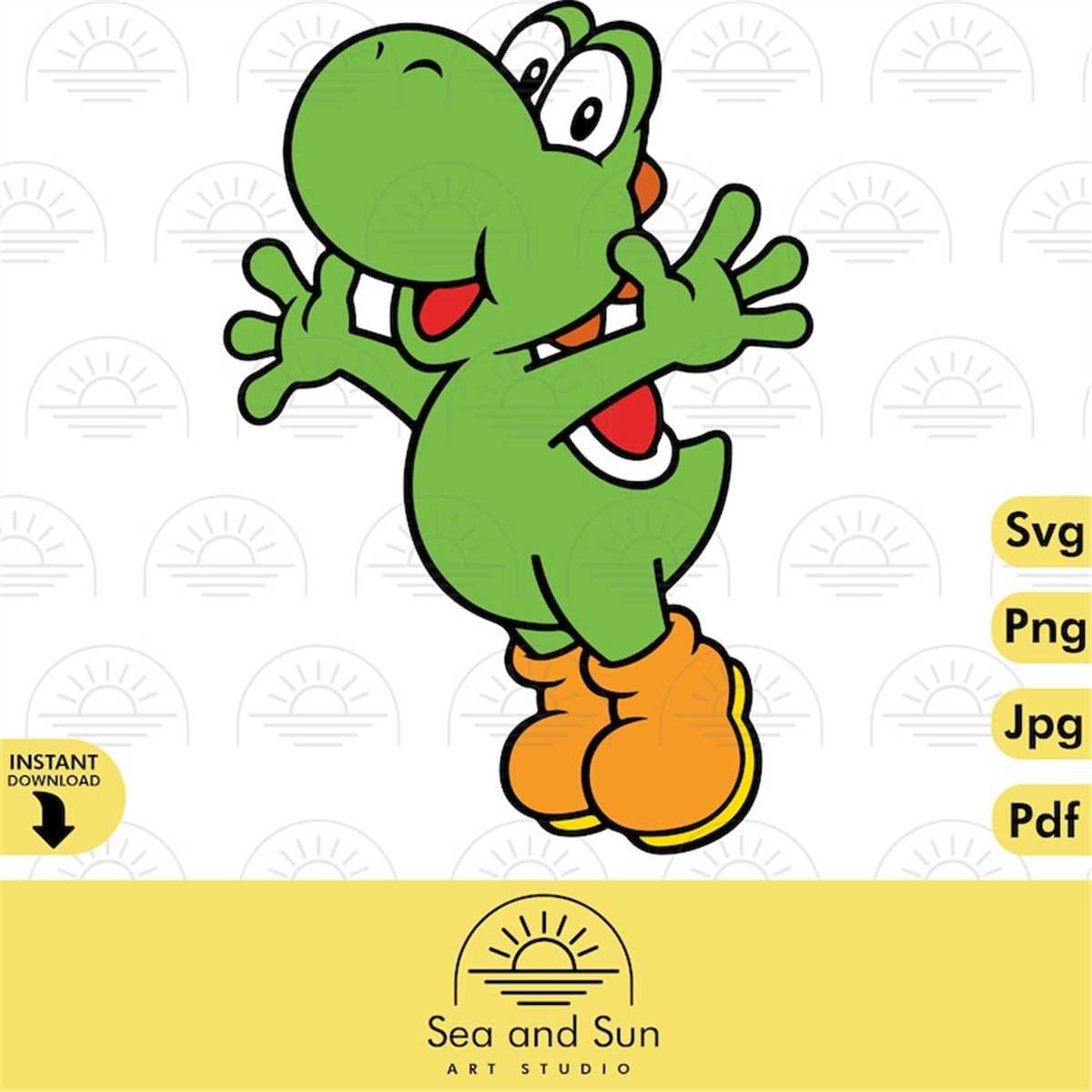 Yoshi 24 svg, png, jpg, pdf, Clip art Files For Cricut desi - Inspire ...