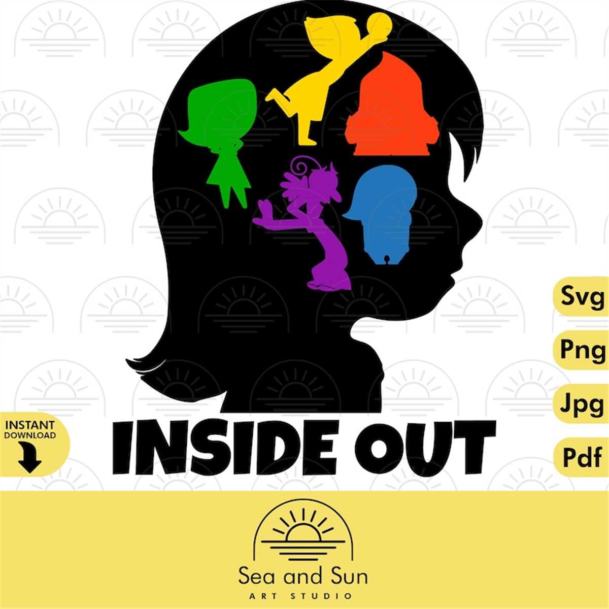 Riley Inside Out Svg Clip art Files, Inside Out Head, Disney - Inspire ...