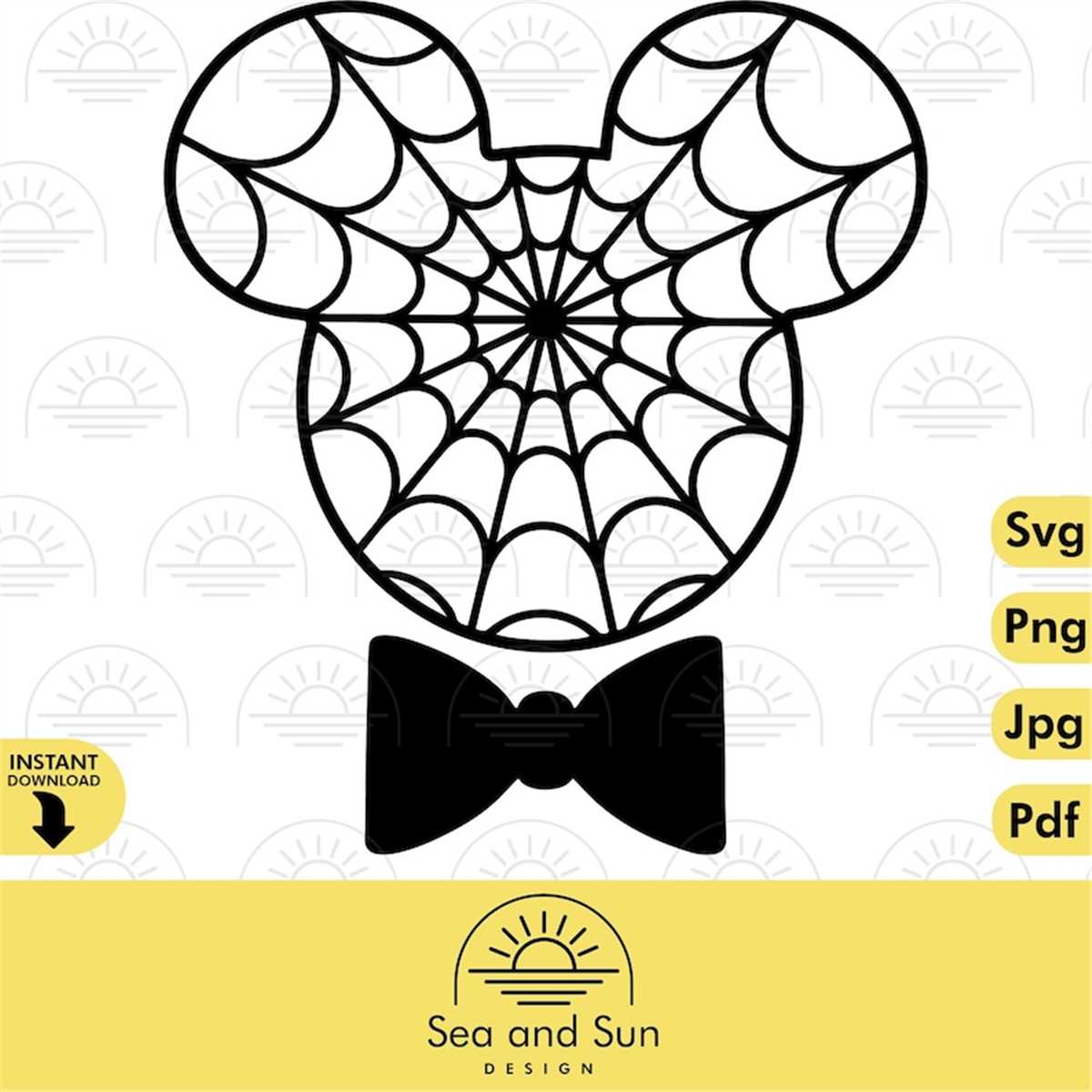 Spiderweb Halloween Disneyland Vector Clip art Files, Minnie - Inspire ...